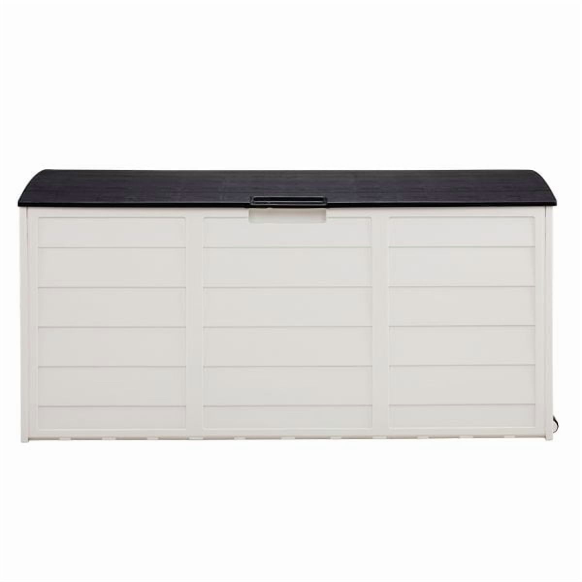 75gal 280L Outdoor Garden Plastic Storage Deck Box Chest Tools Cushions ...