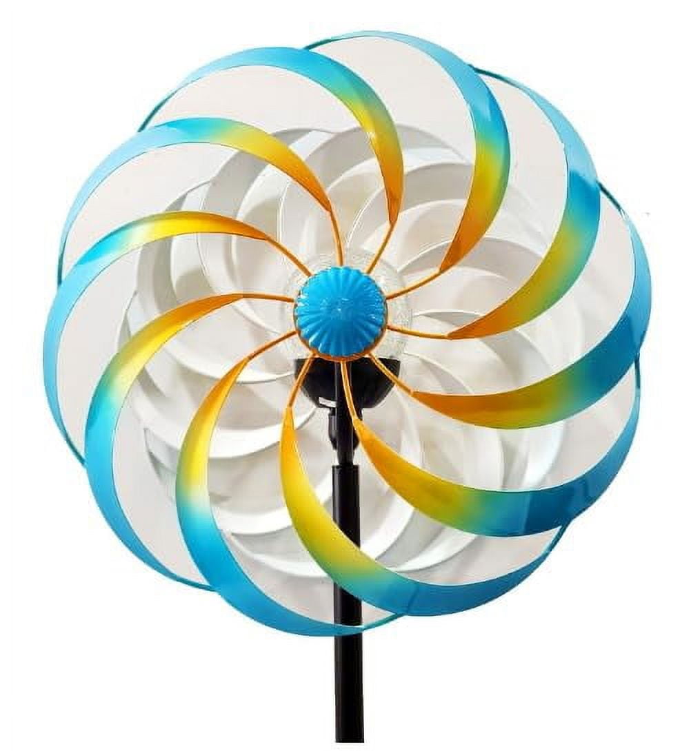 75in Solar Wind Spinner Outdoor - Multi Colour LED Lighting Solar ...