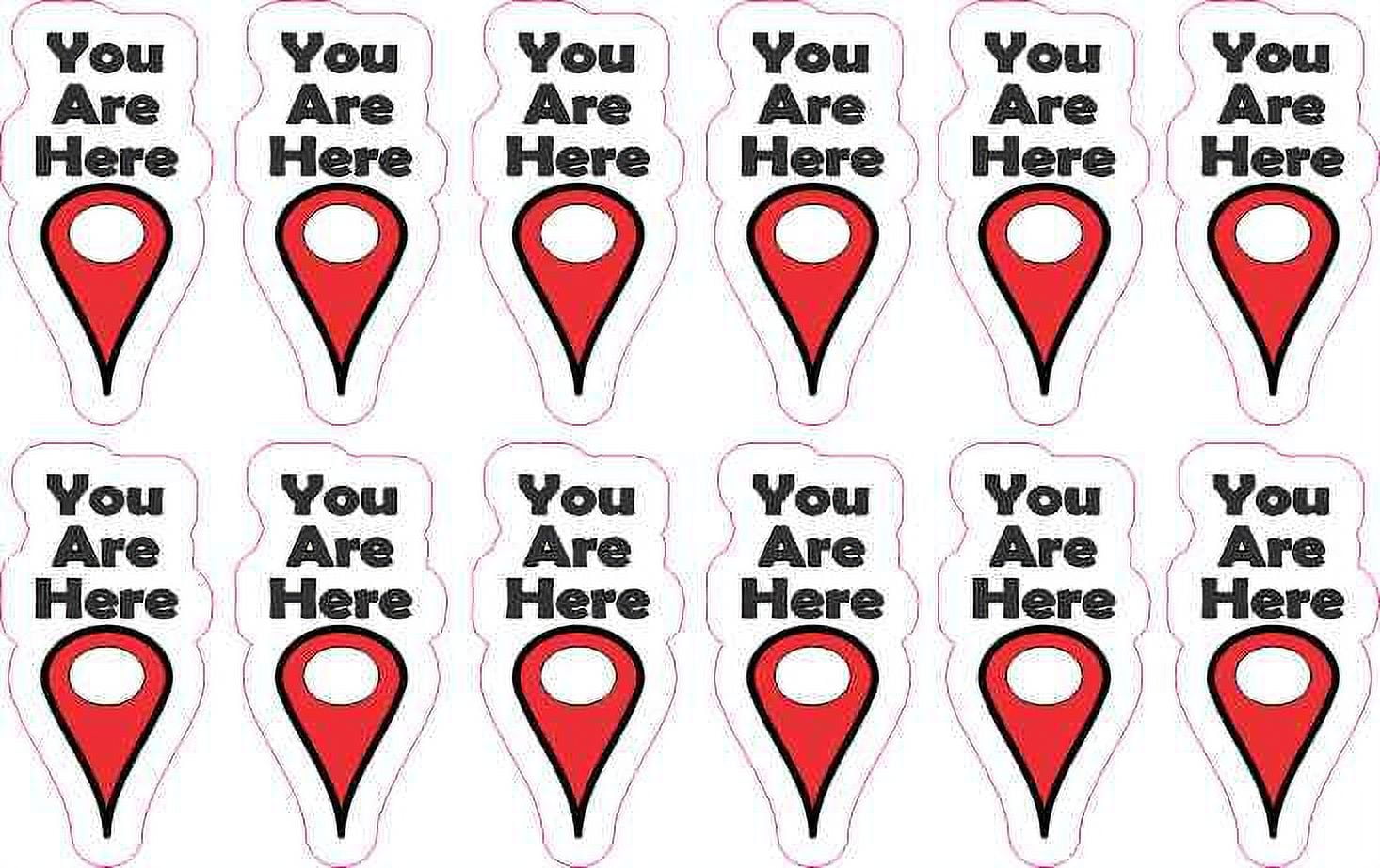 .75in x 1.5in You Are Here Pointer Stickers - Walmart.com
