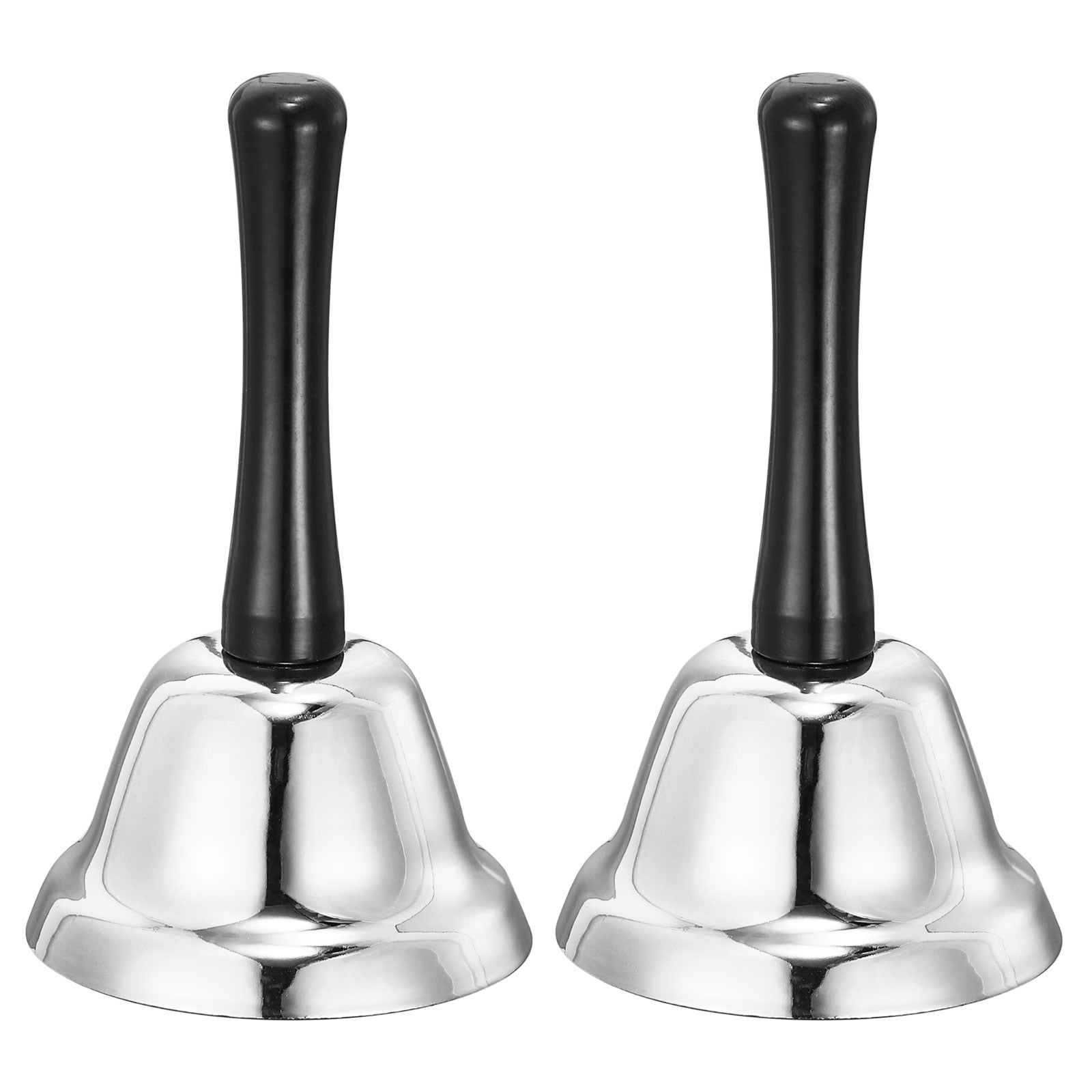 75mm(2.95") Dia. Hand Bell Steel Electroplating Silver Tone 2 Pack ...