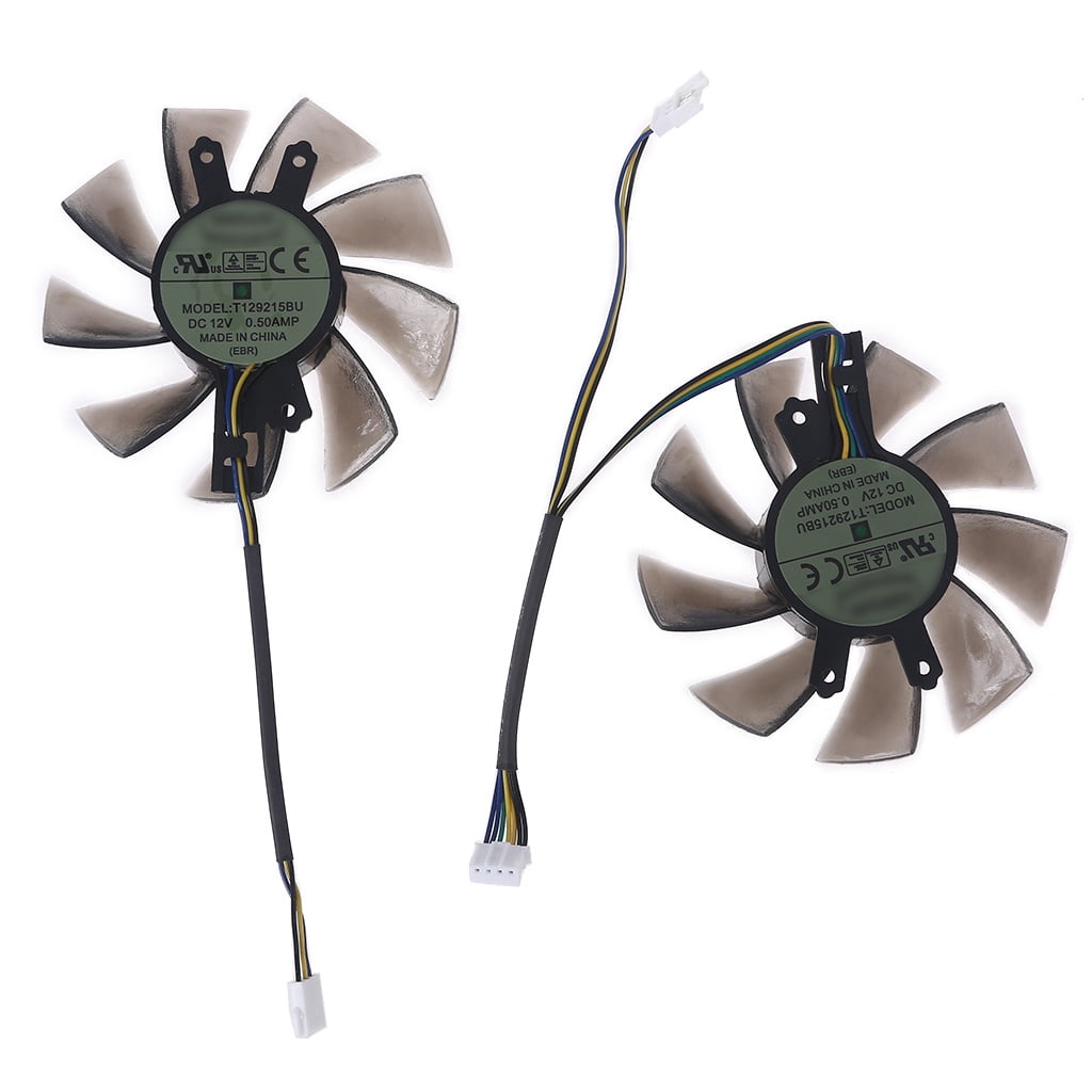 75mm/2.95in 4Pin 12V 0.50A Cooler Fan T129215BU VGA Fan Graphics Card ...