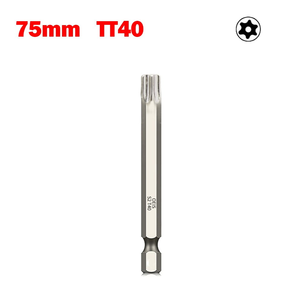 75mm Hollow Torx Screwdriver Bit Hex Shank-T40 Tool For Exact Screw Unscrew - Walmart.com