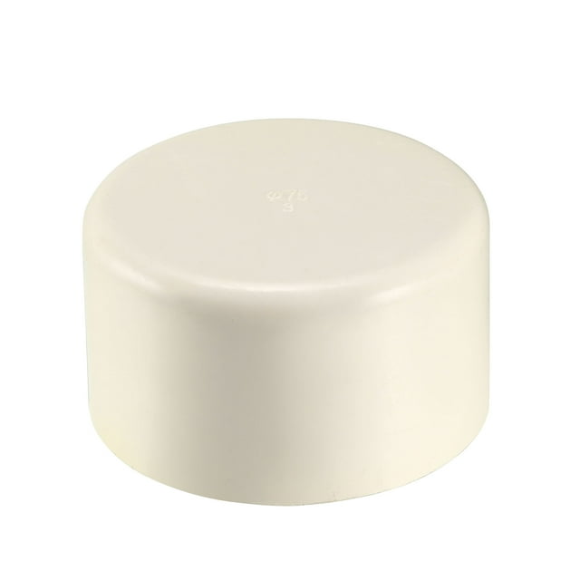 75mm PVC Pipe Cap Fitting, Slip End Caps DWV(Drain Waste Vent) White 2 ...