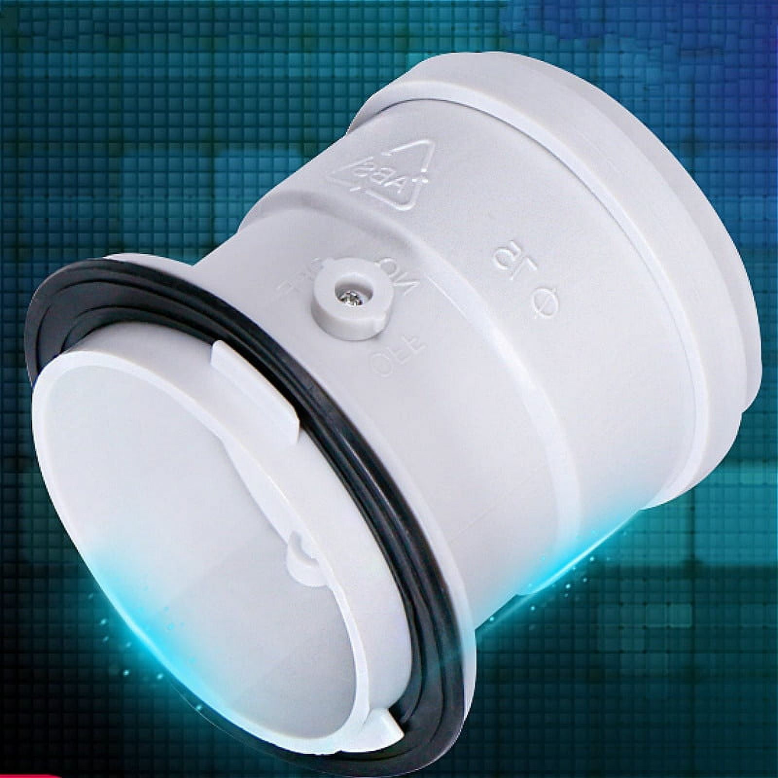 75mm White ABS Hvac Duct Connector With Manual Air Vent Valve Air ...