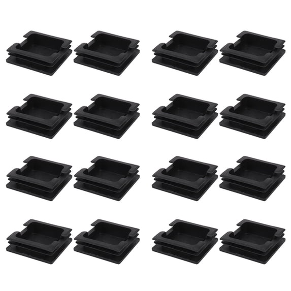 75mm X 75mm Plastic Square Caps Tube Pipe Inserts End Blanking 16 Pcs ...
