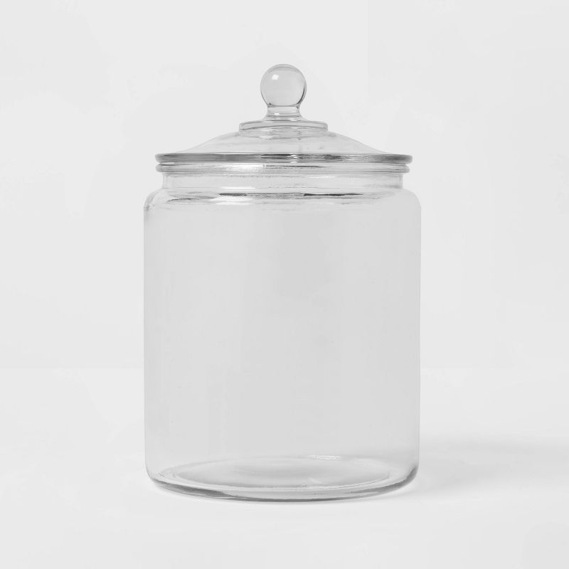 75oz Glass Jar and Lid Clear Food Storage, Candy & Cookie Jar, Hand ...