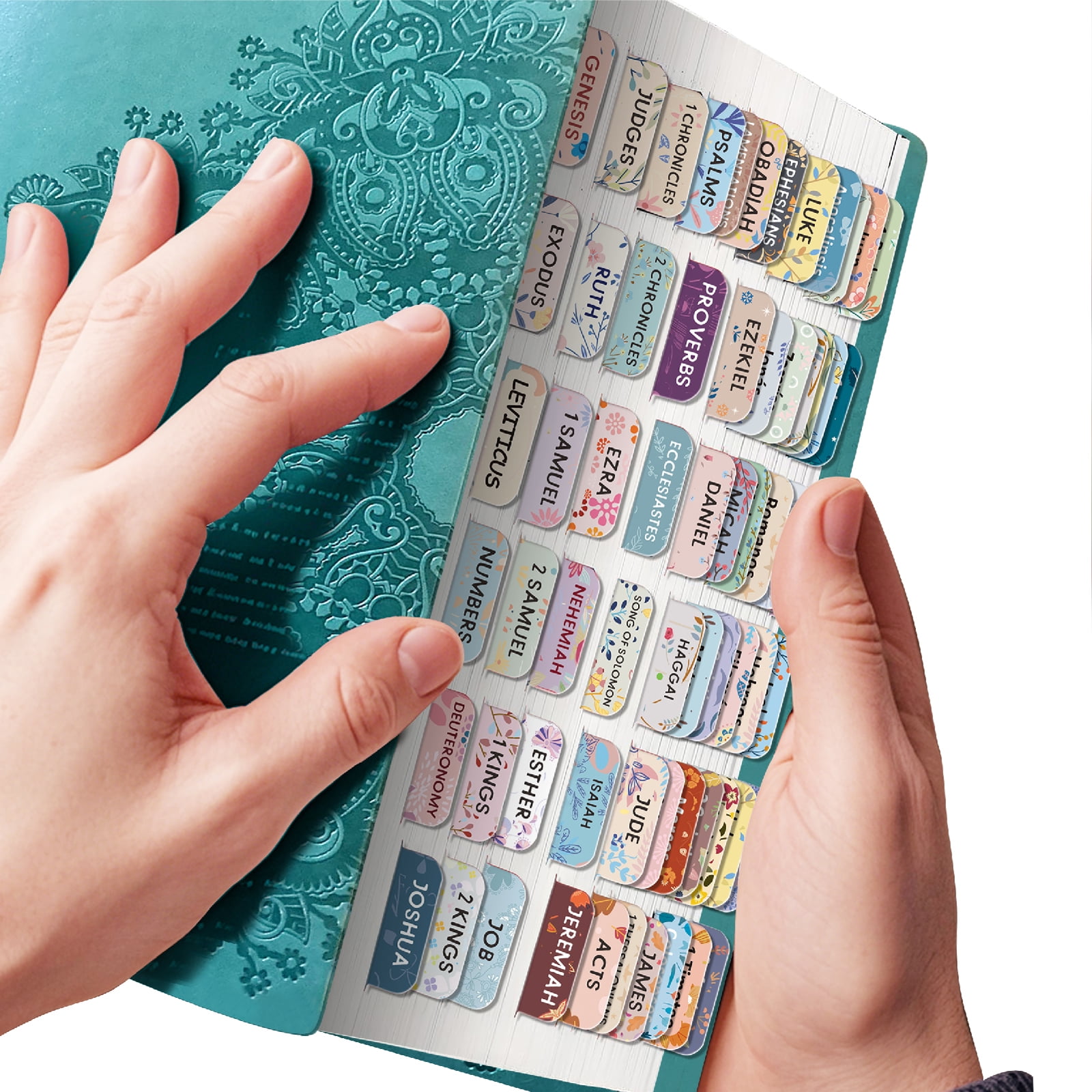 75pcs Bible Tabs,Plant Theme, Laminated Bible Tabs for Women and Men,Bible Tabs,Bible Book Tabs ...