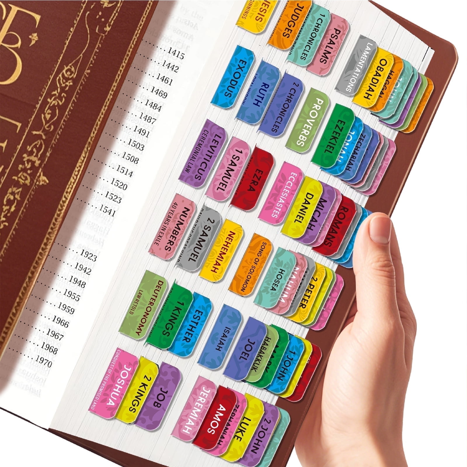 Idang 75pcs Bible Tabs Large Print Laminated Book Markers for Study ...