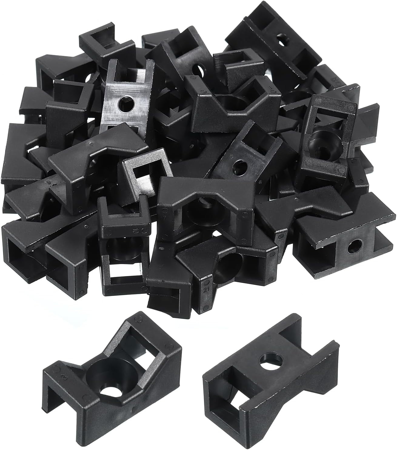 75pcs Cable Tie Base Saddle Type Mount Wire Holder, 1.18"x0.62"x0.54 ...