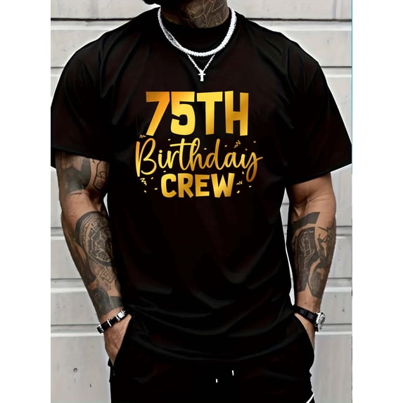 75th Birthday Crew Funny 75 Years Old Birthday Family Party T-Shirt ...
