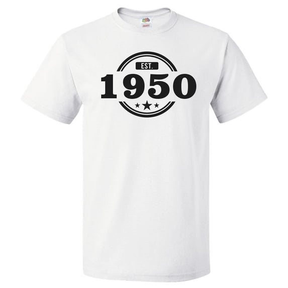76th Birthday Gift For 76 Year Old Established 1950 T Shirt - Walmart.com