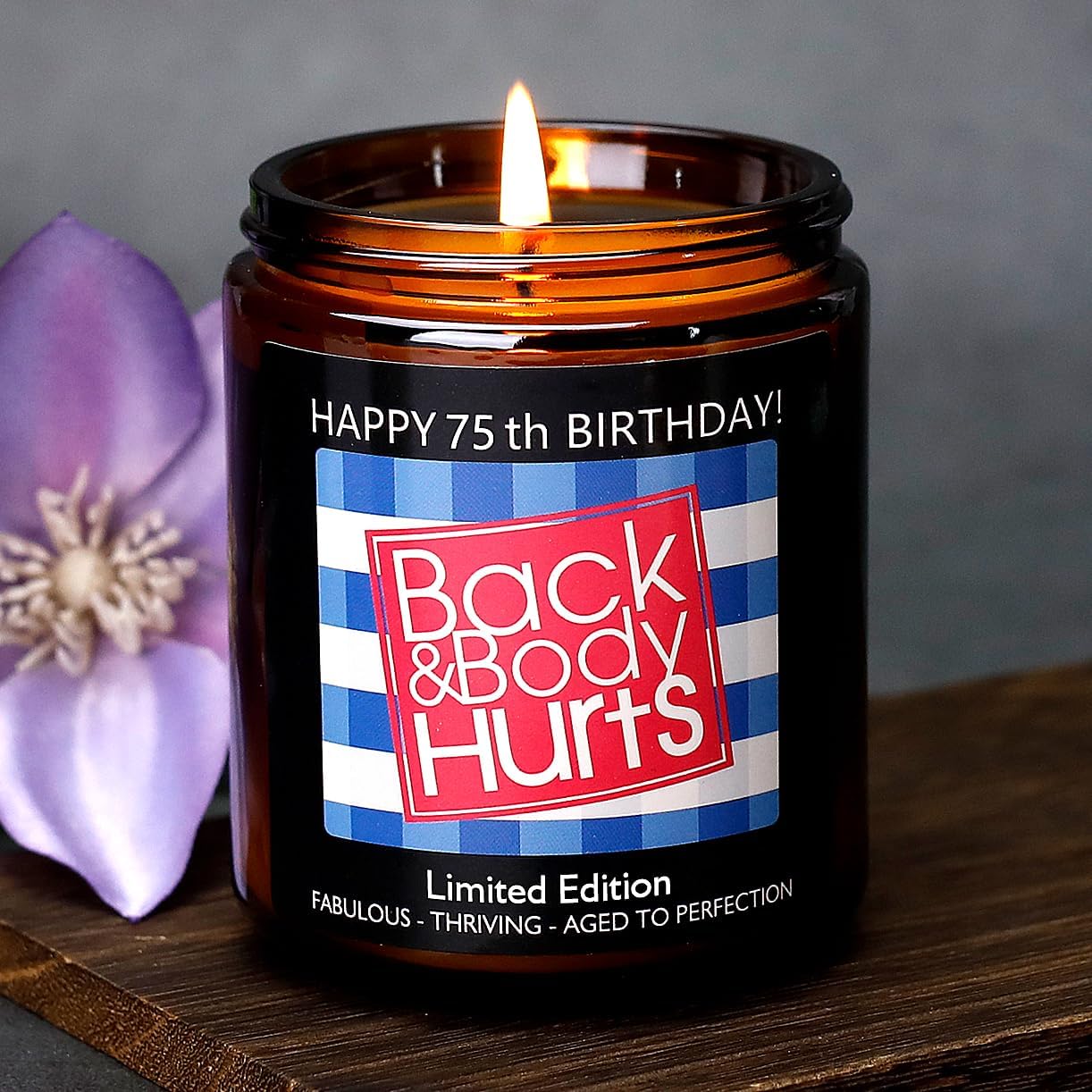 75th Birthday Gifts: Decorations, Scented Candles for Dad, Mom, Husband ...