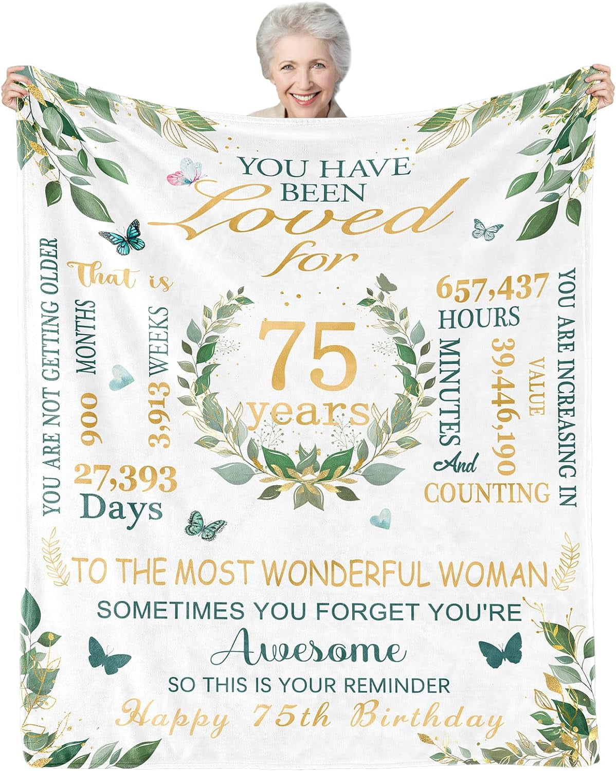 75th Birthday Gifts for Women Men,75th Birthday Decorations Women,Happy ...
