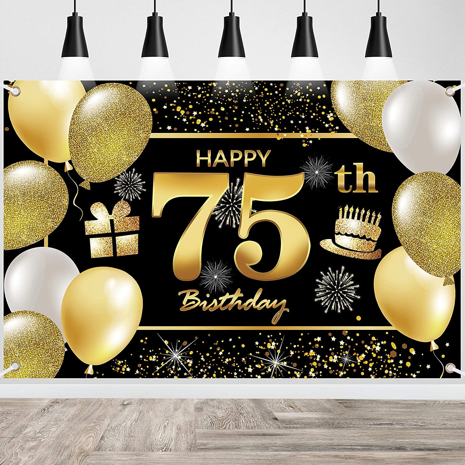 75th Happy Birthday Banner Birthday Decorations for Men Birthday Party ...