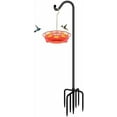 76'' Bird Feeder Pole, Heavy Duty Shepherds Hooks for Outdoor with 7 ...