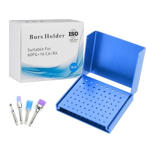 76 Holes Burs Disinfection Box, Aluminium Disinfection Box Bur Holder ...