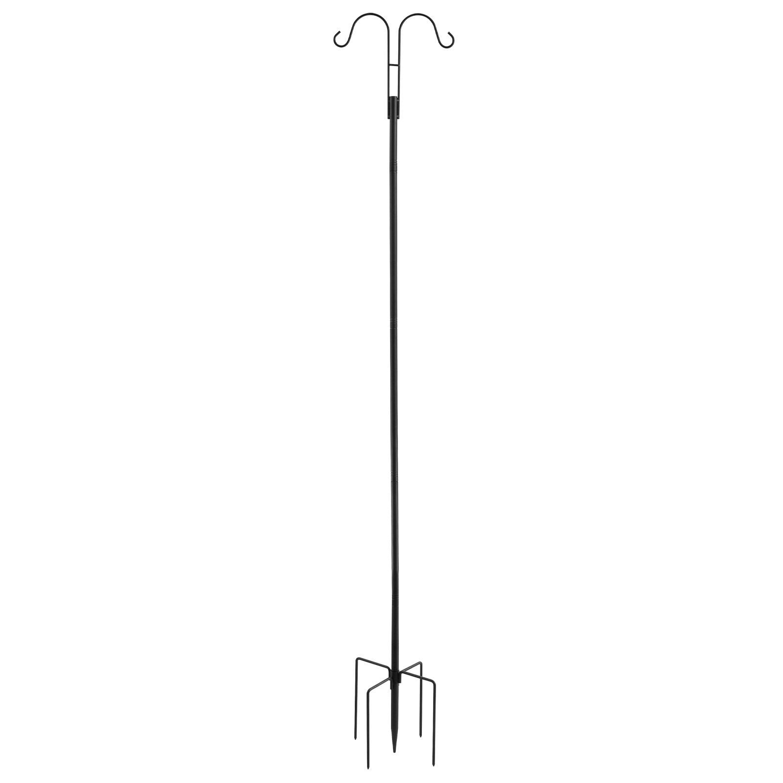 76-Inch Heavy Duty Double Shepherd Hook 8 Pack, Outdoor Bird Feeding ...