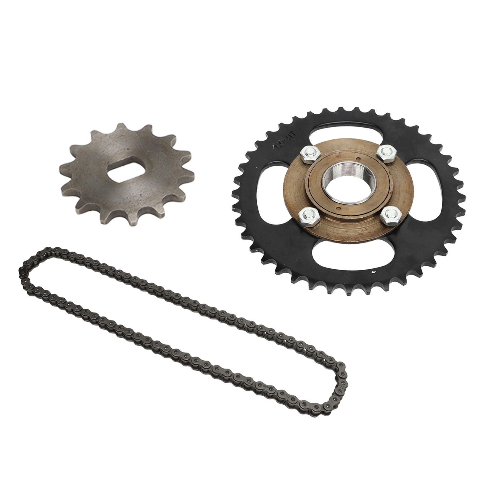 76 Link Chain Toothless Flywheel 420 41T Sprocket Set 14T Sprocket ...