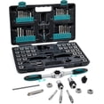 76 Piece Sae Metric Tap And Die Set Rethreading Tool Kit For Internal