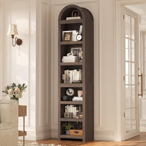 Narrow Walnut Bookcases