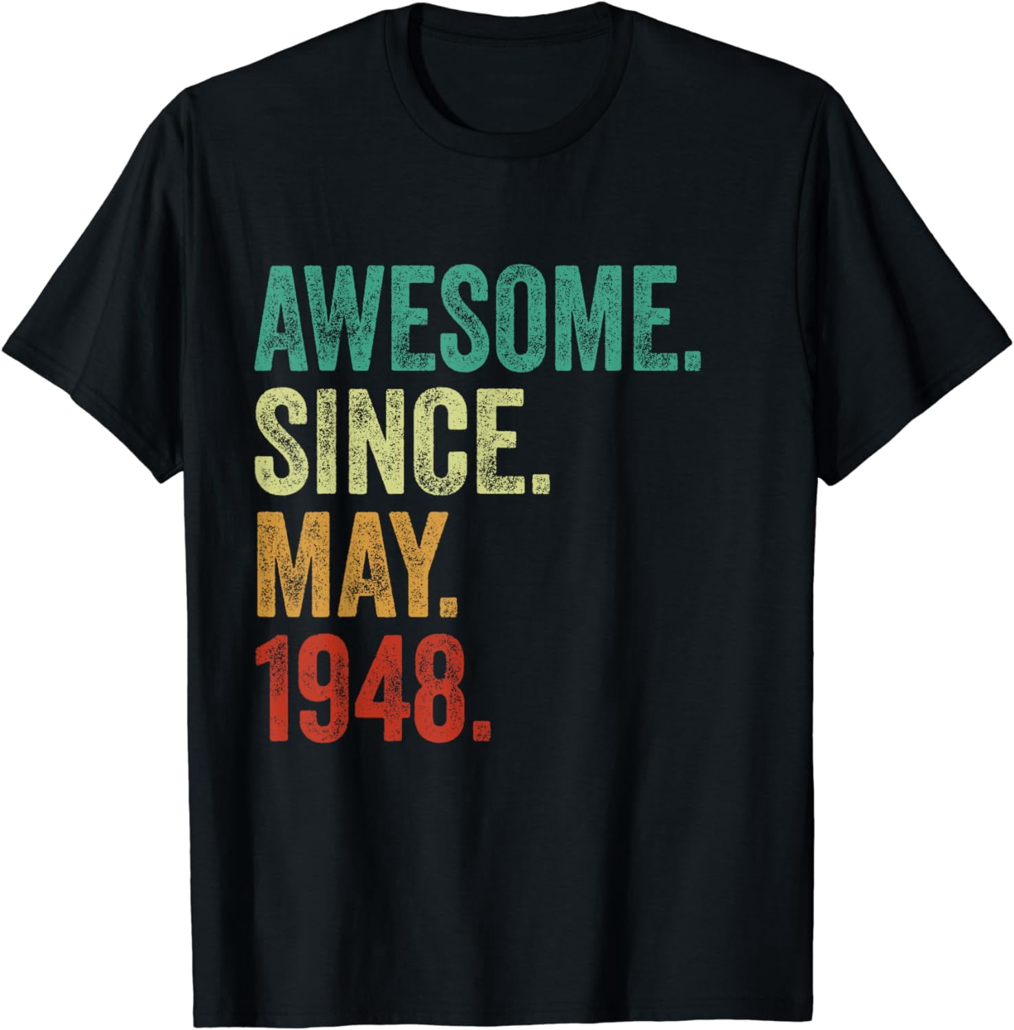 76 Years Old Awesome Since May 1948 76th Birthday T-Shirt - Walmart.com