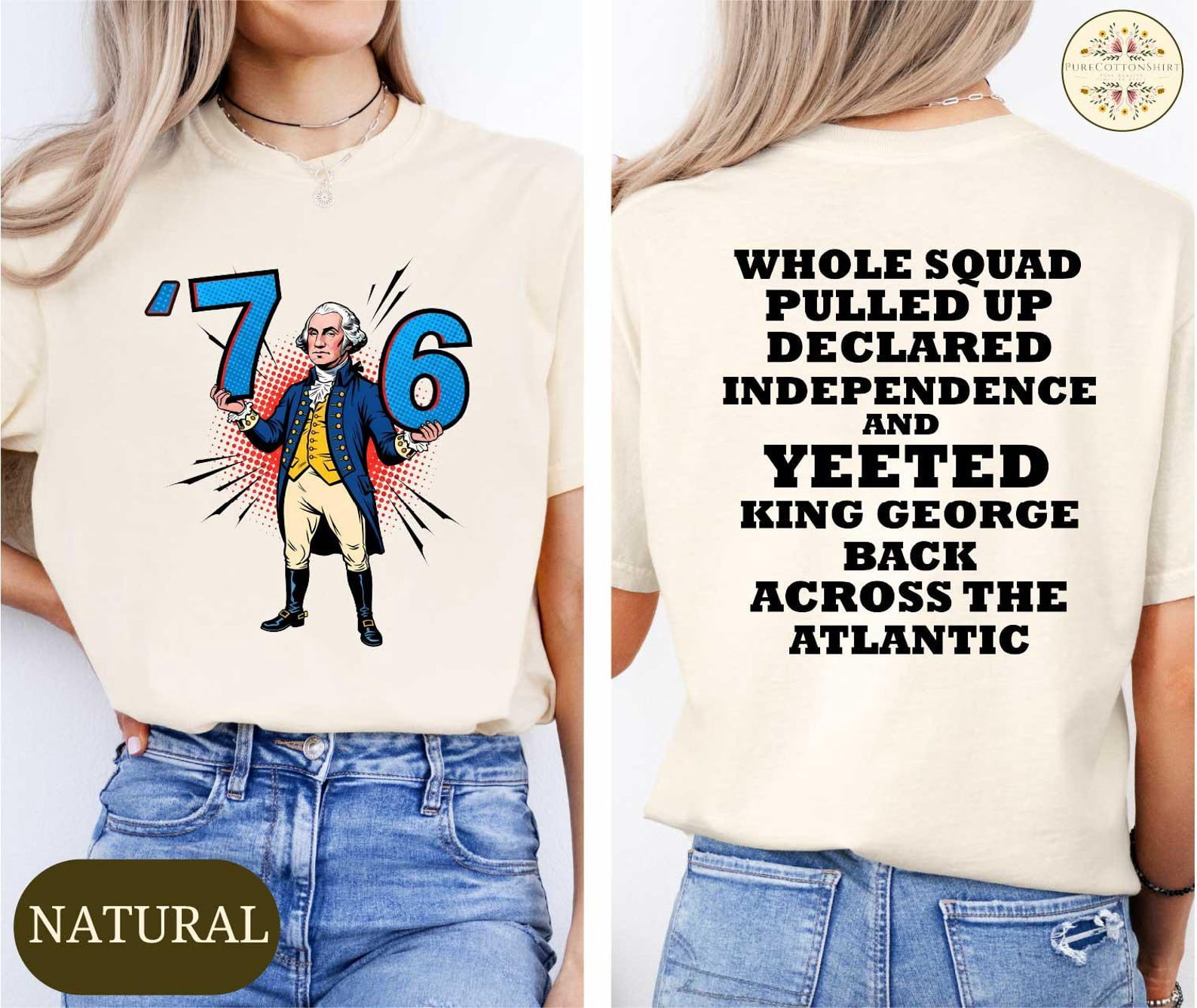 76 Yeeted Comfort Colors Shirt, George Washington 6-7 7-6 Tee, Make ...