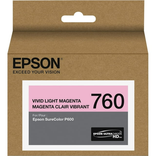 Epson 760 UltraChrome HD Ink (Vivid Light Magenta) for SureColor P600 ...