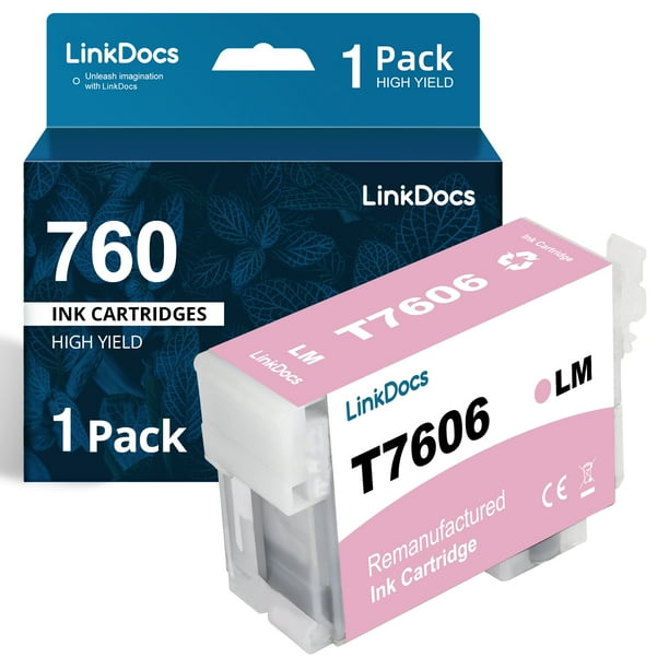 760 T7606 Light Magenta Ink Cartridge with Latest Chips Replacement for ...