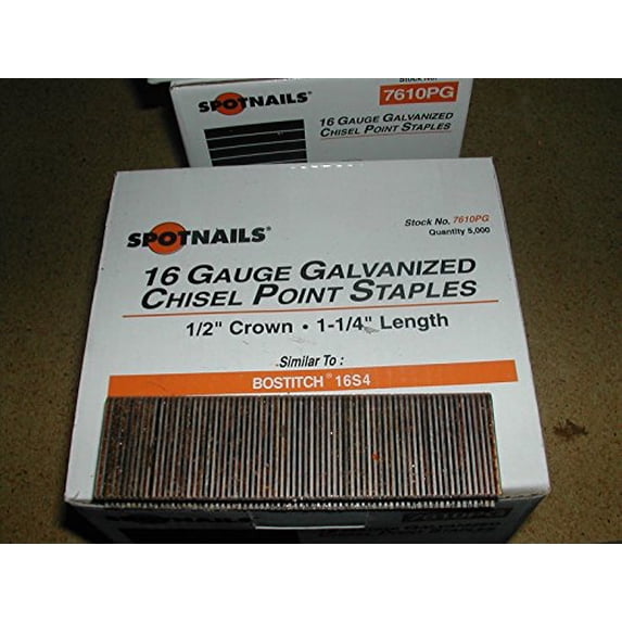 7610PG Spotnails 1/2 Crown X 1 1/4 Length for Bostitch S4 Style ...