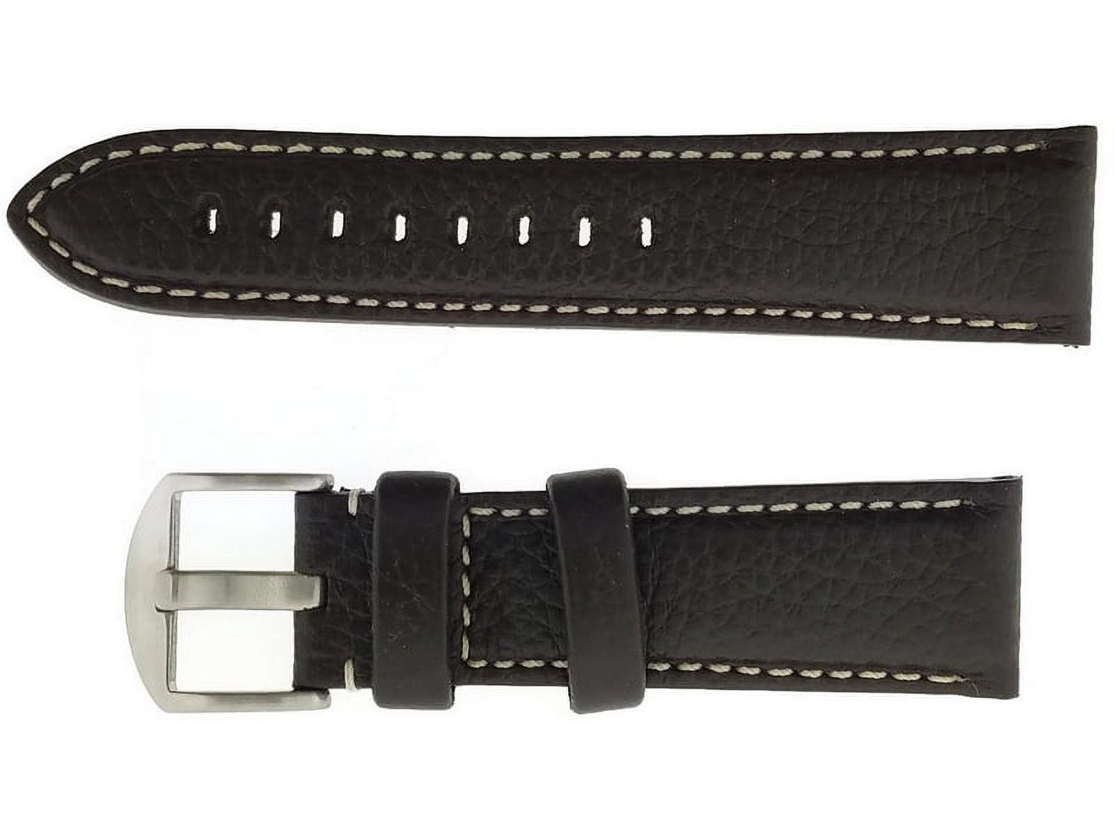 762402754652 Men's Brown Calfskin 24mm Watch Band - Walmart.com