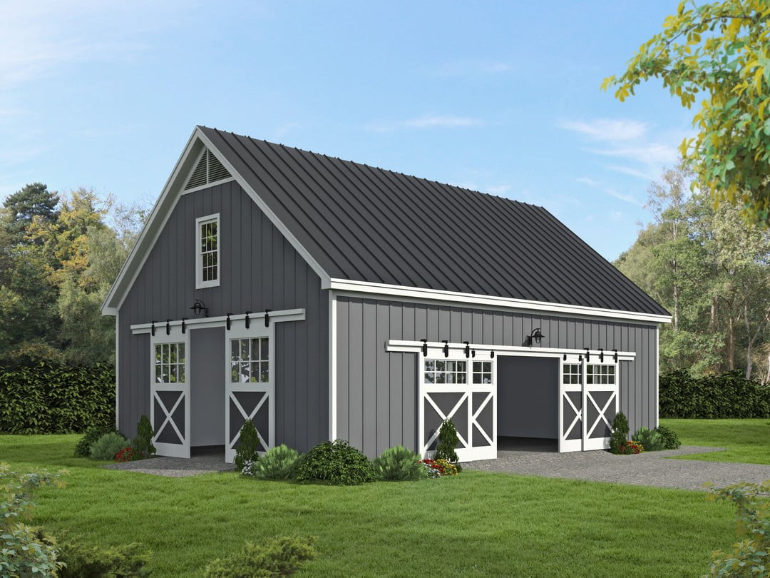 763-13201: Barn & outbuilding Farmhouse 0 Bed, 1 Bath Luxury Home Plan ...