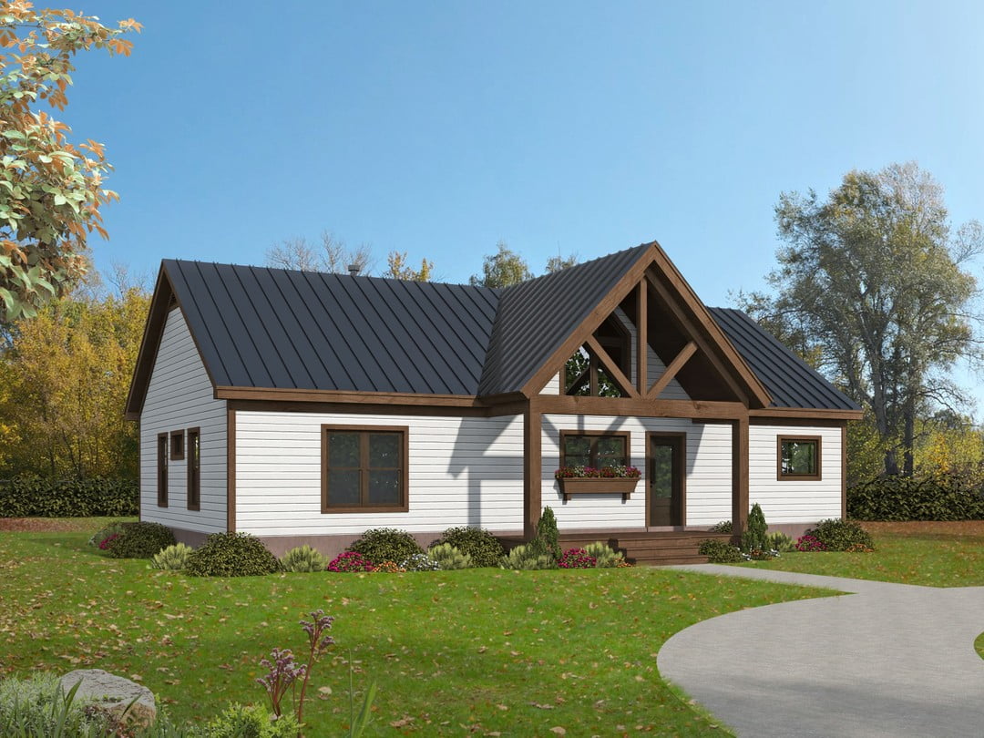 763-1468: Traditional Country 3 Bed, 2 Bath Luxury Home Plan, 1468 Sq ...