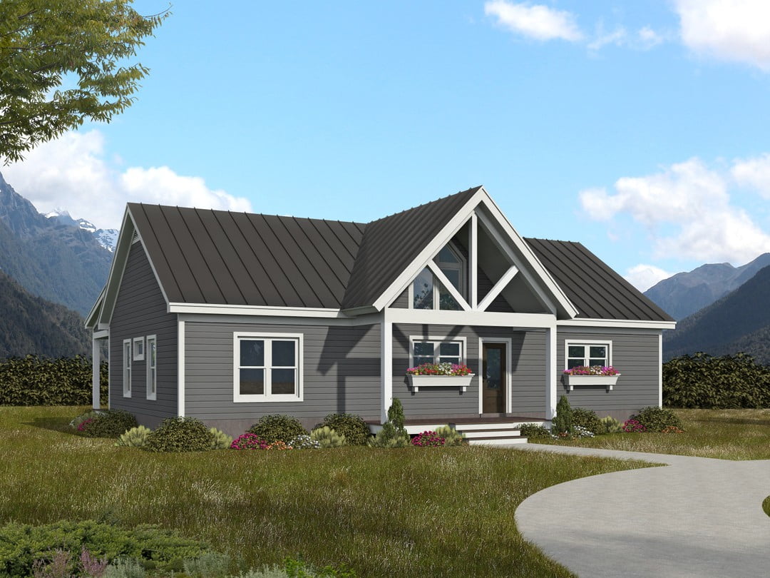 763-14681: Traditional Country 3 Bed, 2 Bath Luxury Home Plan, 1468 Sq ...