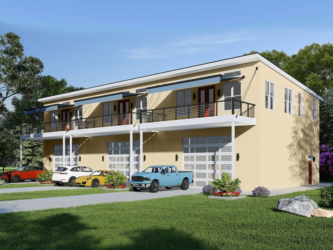 763-152: Modern Contemporary 4 Bed, 8 Bath Luxury Home Plan, 4056 Sq Ft ...