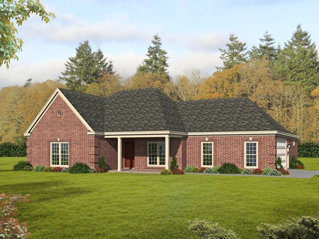 763-2098: Traditional Country 3 Bed, 3 Bath Luxury Home Plan, 2098 Sq ...