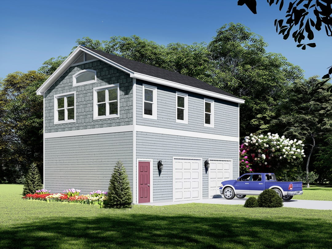763-219: Traditional Garage 1 Bed, 1 Bath Luxury Home Plan, 1129 Sq Ft ...