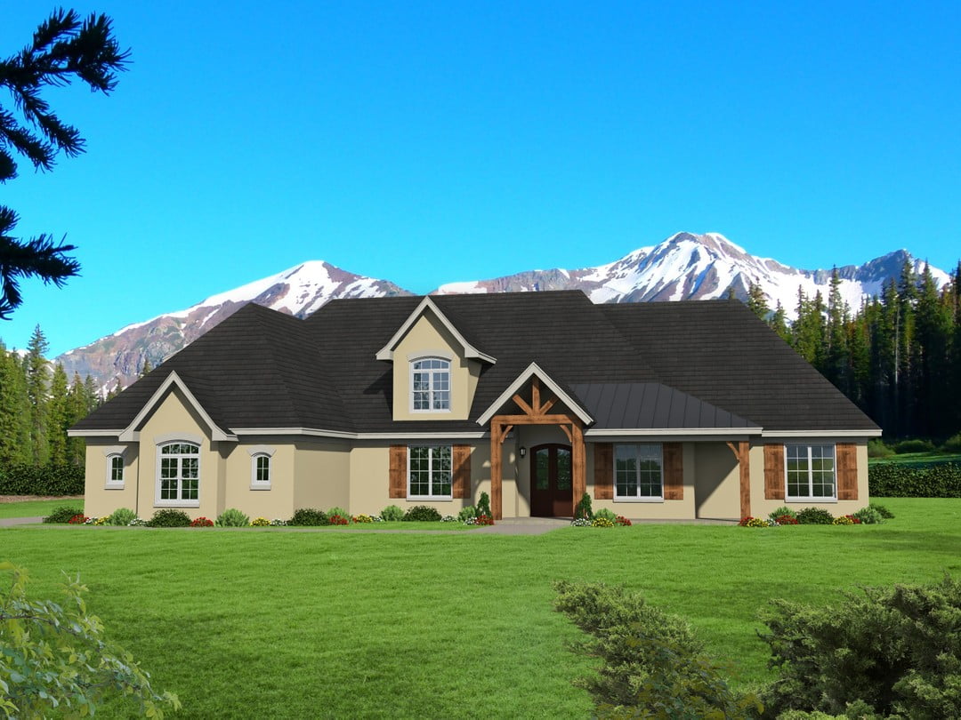 763-2720: Traditional French country 3 Bed, 3 Bath Luxury Home Plan, 3667 Sq Ft: Full Blueprints ...