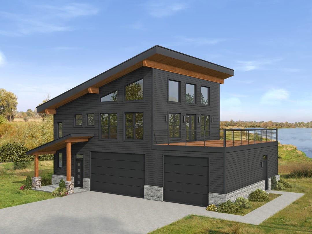 763-3678: Modern Contemporary 2 Bed, 3 Bath Luxury Home Plan, 1669 Sq ...