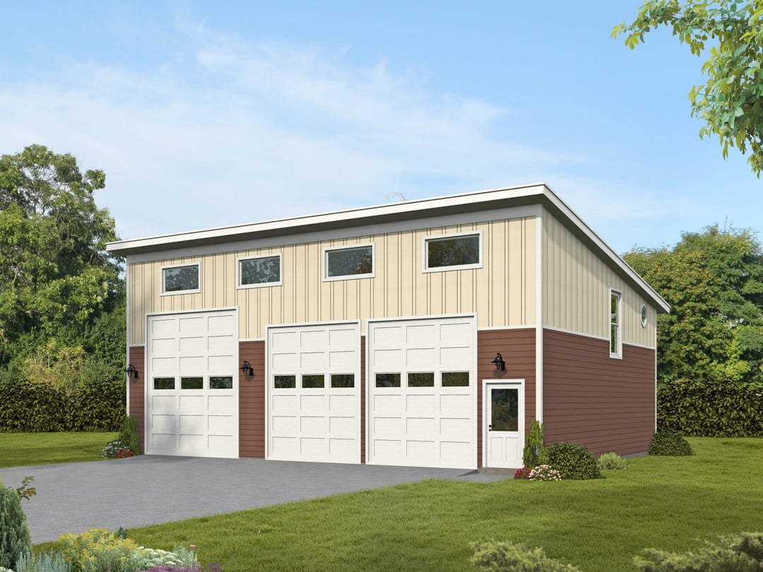 763-505: Modern Contemporary 0 Bed, 1 Bath Luxury Home Plan, 505 Sq Ft ...