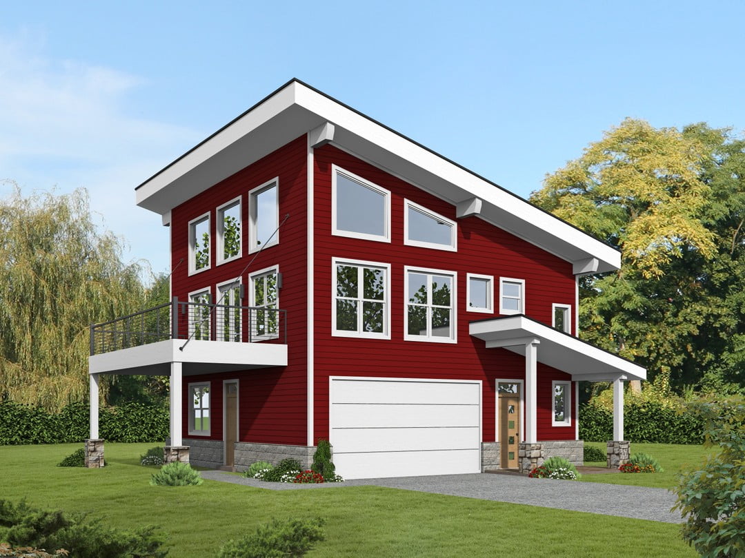 763-6003: Modern Contemporary 3 Bed, 2 Bath Luxury Home Plan, 1792 Sq Ft: Full Blueprints with ...