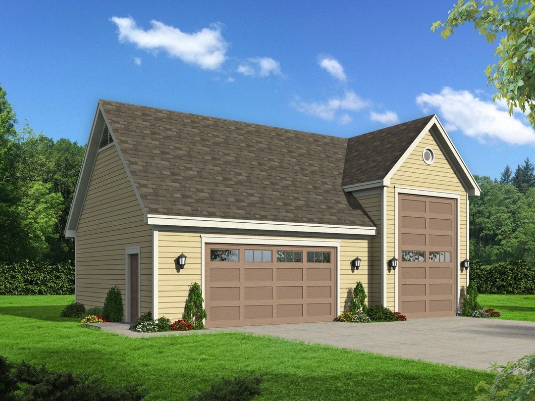 763-989: Garage Traditional 0 Bed, 0 Bath Luxury Home Plan, 0 Sq Ft ...
