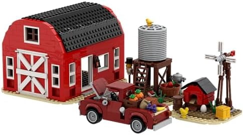 764 Pieces Farm Building Blocks Toys Set,Farm House Building Block kit ...