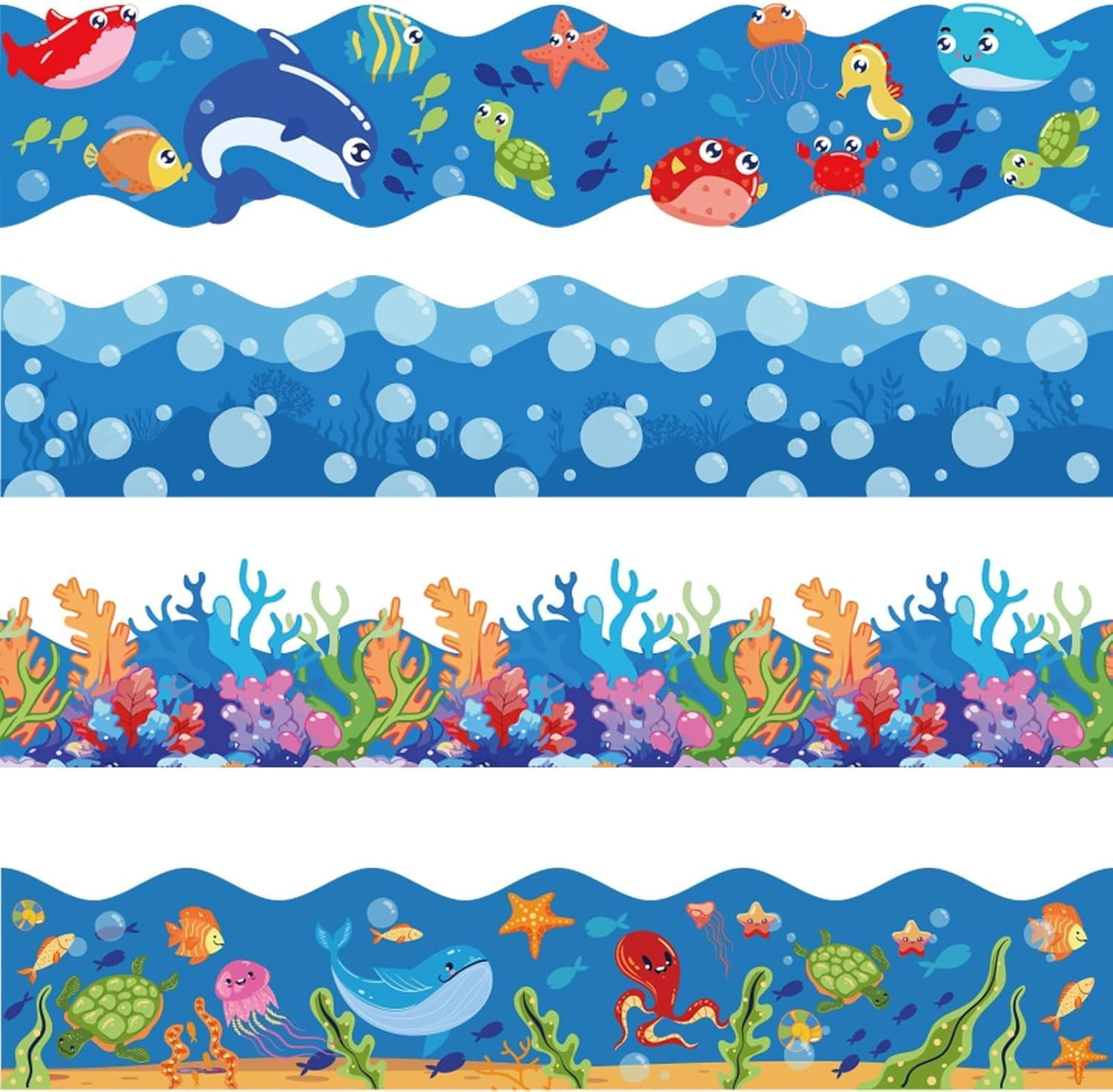 76Ft Ocean Bulletin Board Borders, Summer Ocean theme Classroom ...