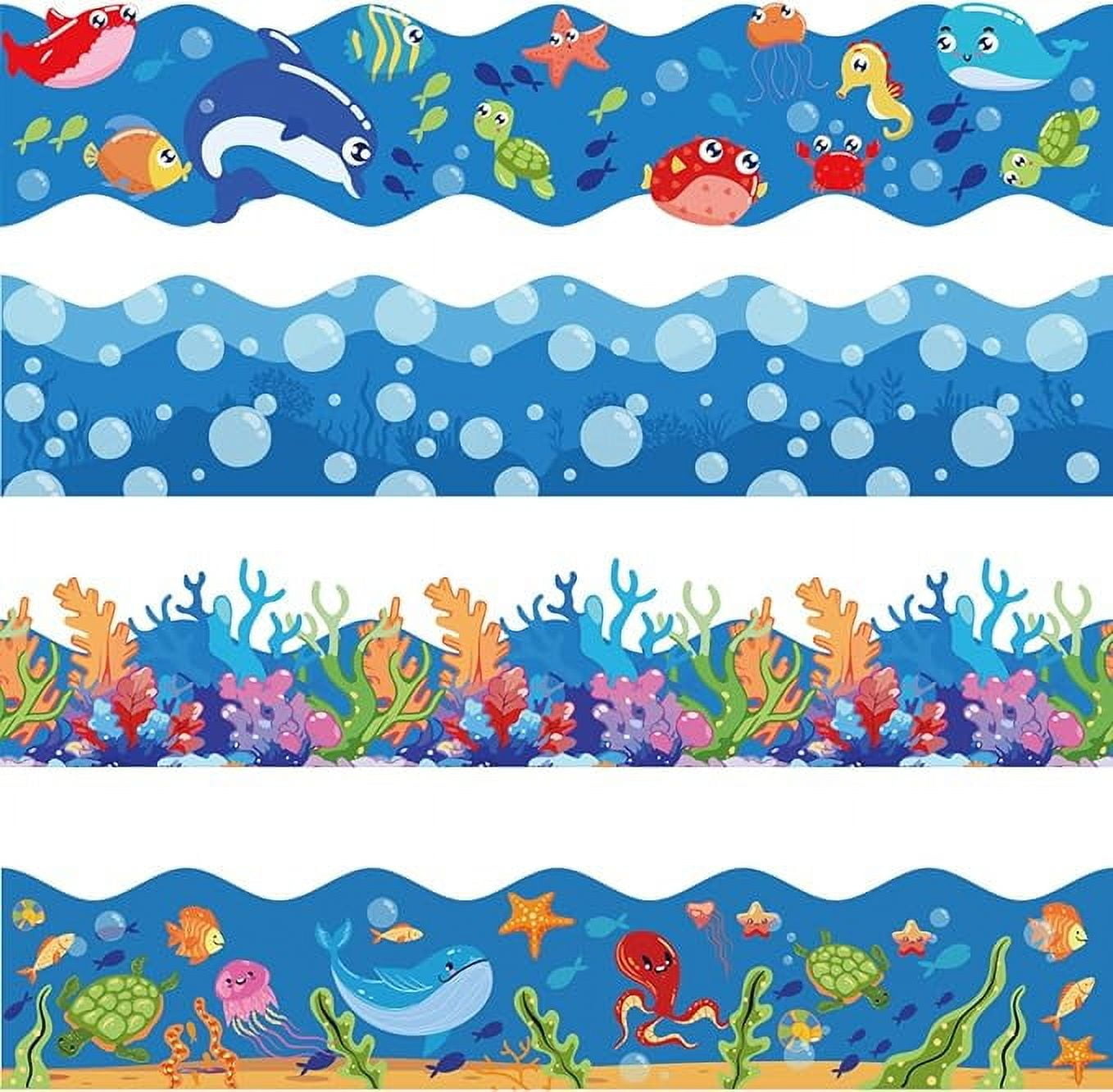 76Ft Ocean Bulletin Board Borders, Summer Ocean theme Classroom ...