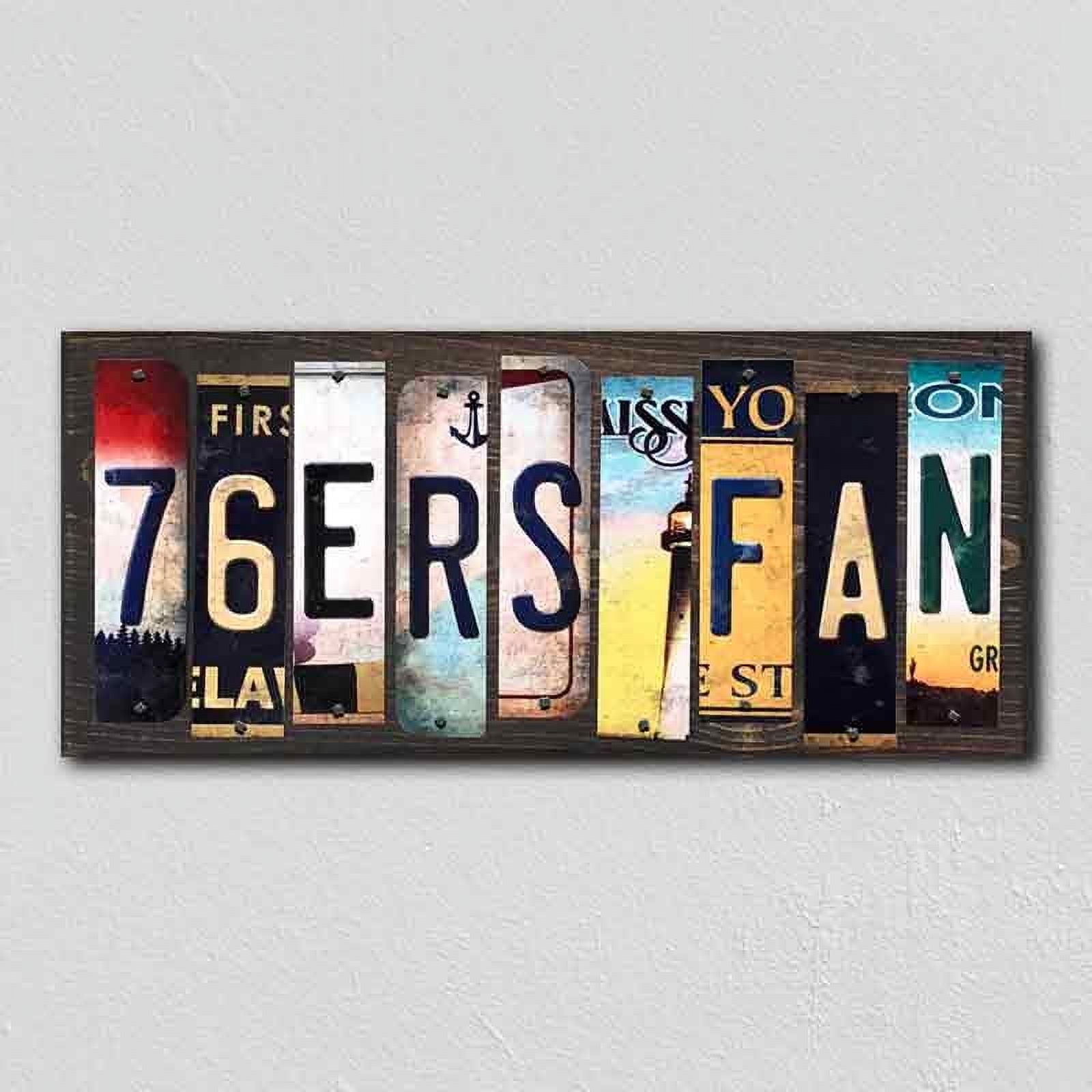 76ers Fan License Plate Tag Strips Novelty Wood Signs WS-370 8" x ...
