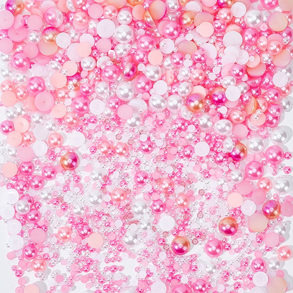 76g 12Styles Flatback Pearls and Flatback Rhinestones Acrylic ...