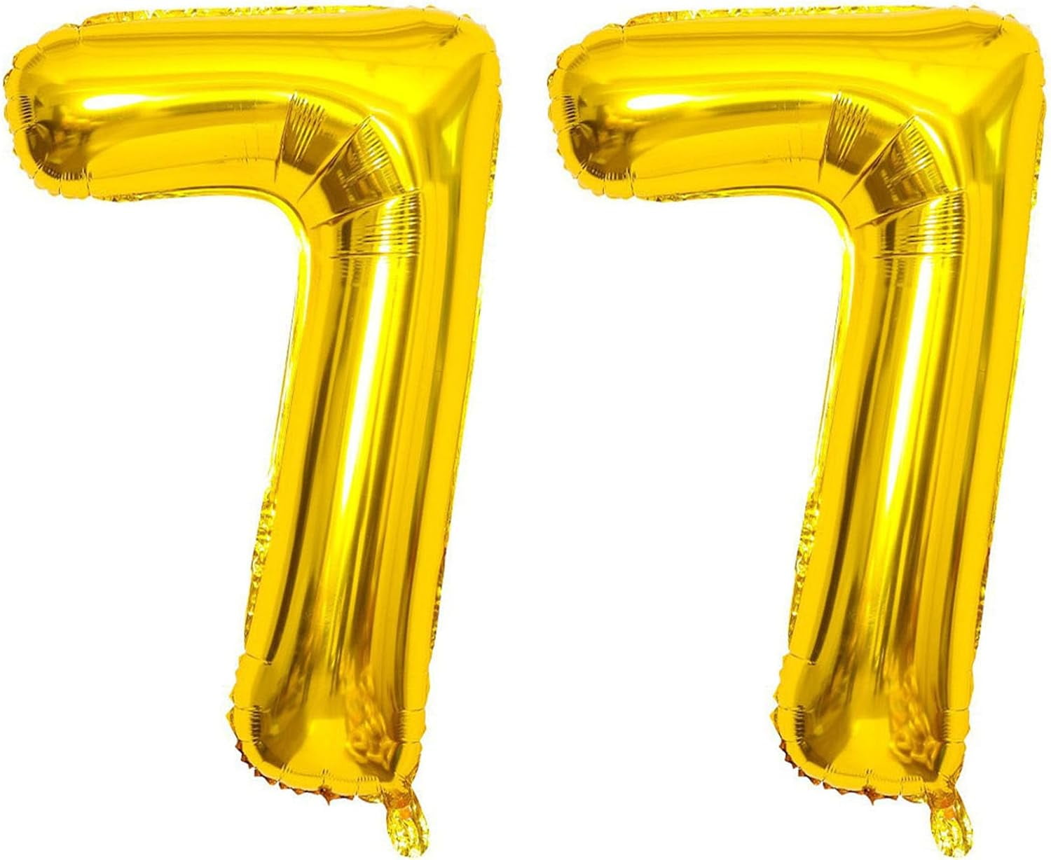 77 Balloons Number 40 Inch Gold Giant Jumbo Foil Mylar Numbers Balloon ...