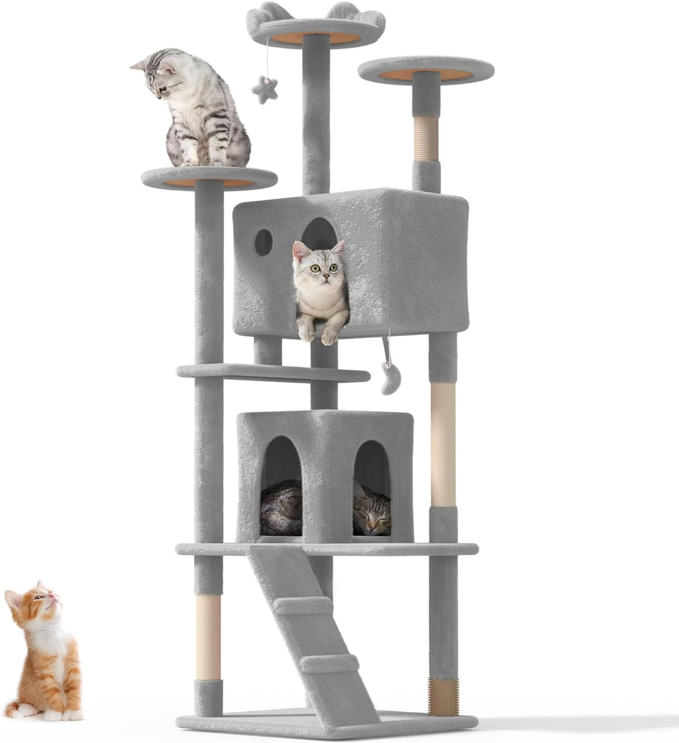 77'' Cat tree Tower for Indoor Cats Large Adult,Cute/Tall Modern Cat ...