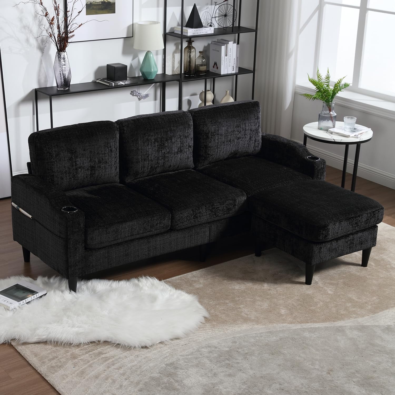 77" Convertible Sectional Sofa, Small L Shaped Sofa Couch with Storage ...