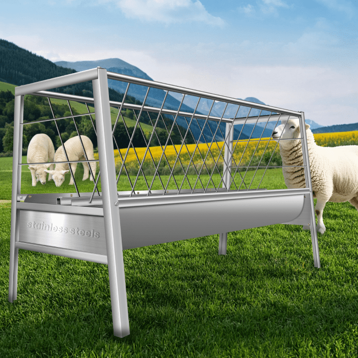 77-Gallon Galvanised Steel Livestock Feeder-Heavy-Duty & Rust-Resistant ...